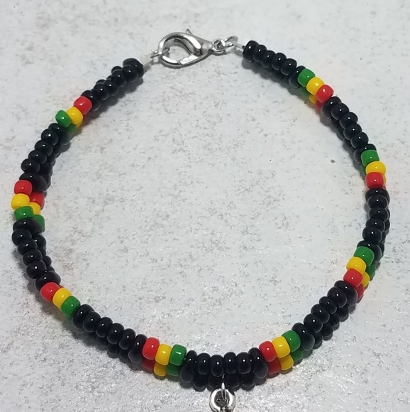 Handmade | Jewelry | Jamaican Colors Beaded Bracelet Or Anklet | Poshmark